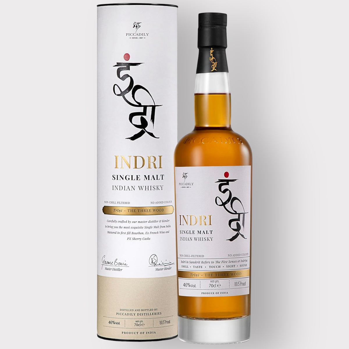 INDRI TRINI THREE WOOD INDIAN SINGLE MALT 46% – Tottenham Wine